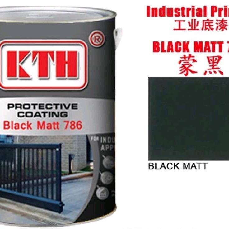 5 Liter KTH 786 matte black paint cat besi / cat hitam matt - TikTok ...