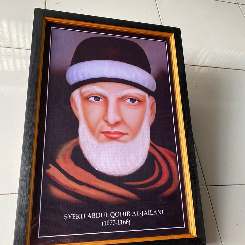 Hiasan Dinding Plus bingkai Poster Cetak Syekh Abdul Qadir jailani ...