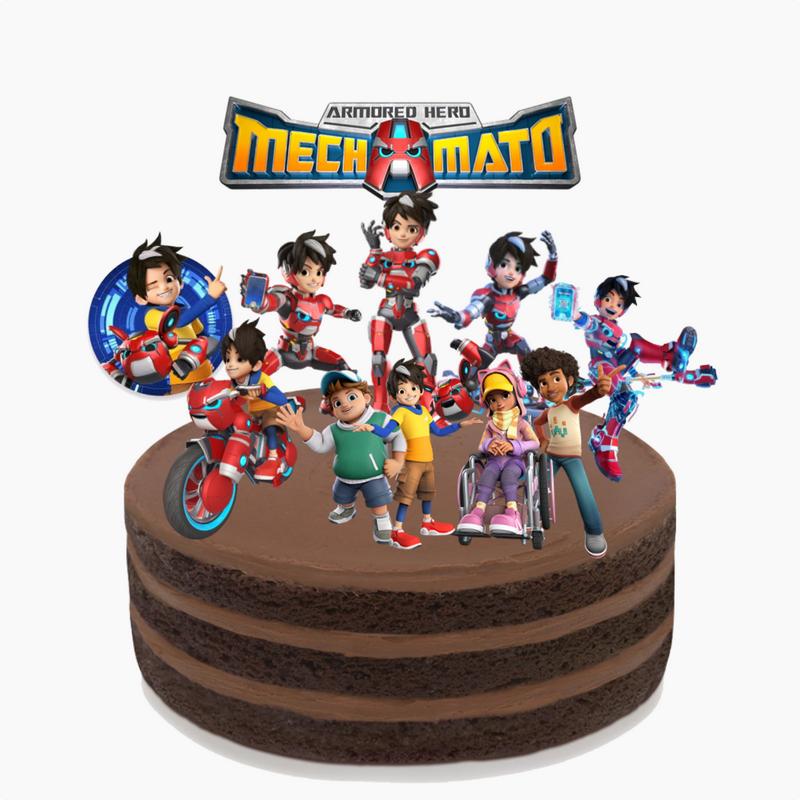 Mechamato Art Card Cake Topper / Cupcake Decoration Paper Topper ...