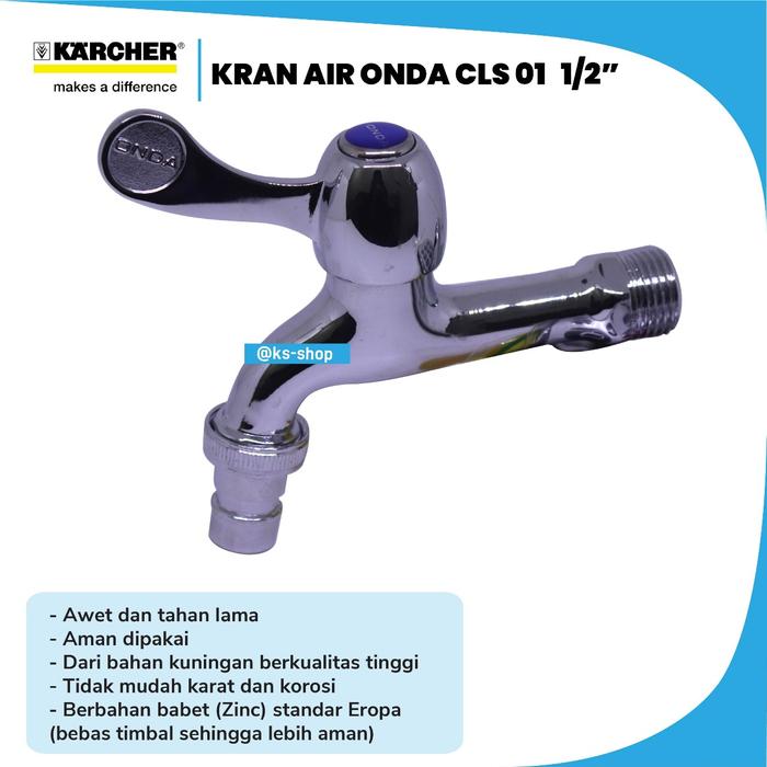 Jual ONDA Kran Mesin Cuci Kran Air Tembok Selang Air Anti Bocor Anti ...