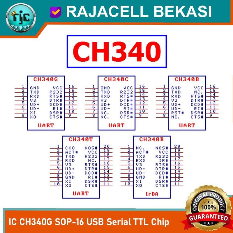 IC CH340 CH340G SOP-16 USB Serial TTL UART RS232 Original Chip CH340 ...