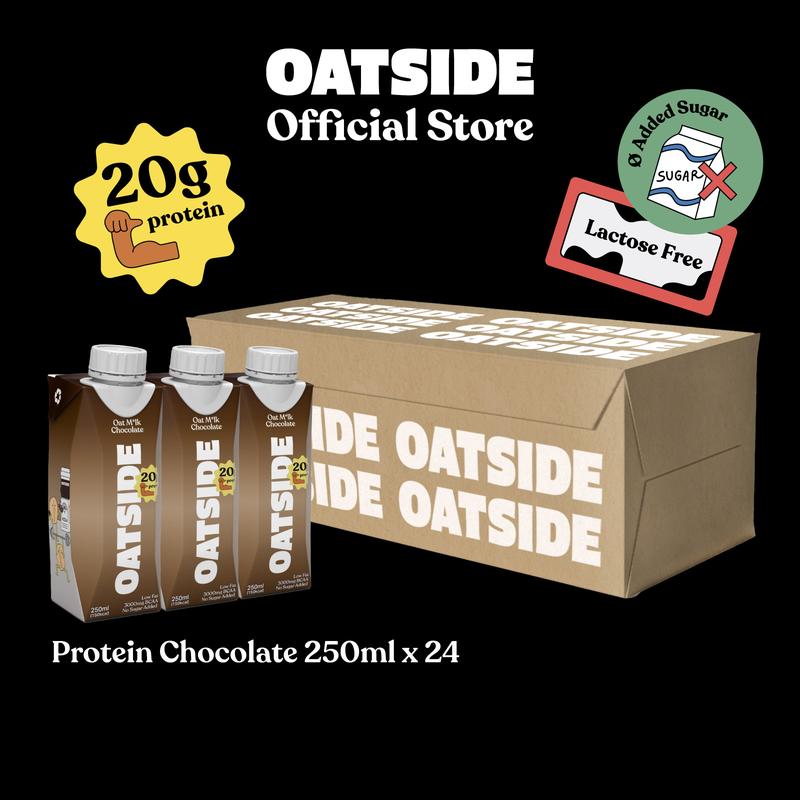 OATSIDE Chocolate Protein Oat Milk Drink 250ml x 24- 20g Protein ...