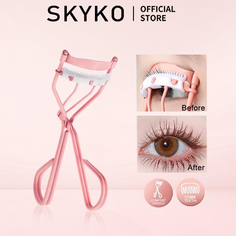 Pink Eyelash Curler with Comb | Durable Carbon Steel Body, Comfort ...