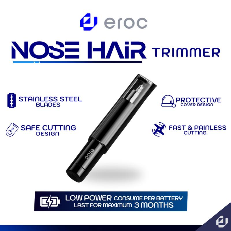 EROC Black Nose Hair Trimmer with High Speed Stainless Steel - TikTok ...
