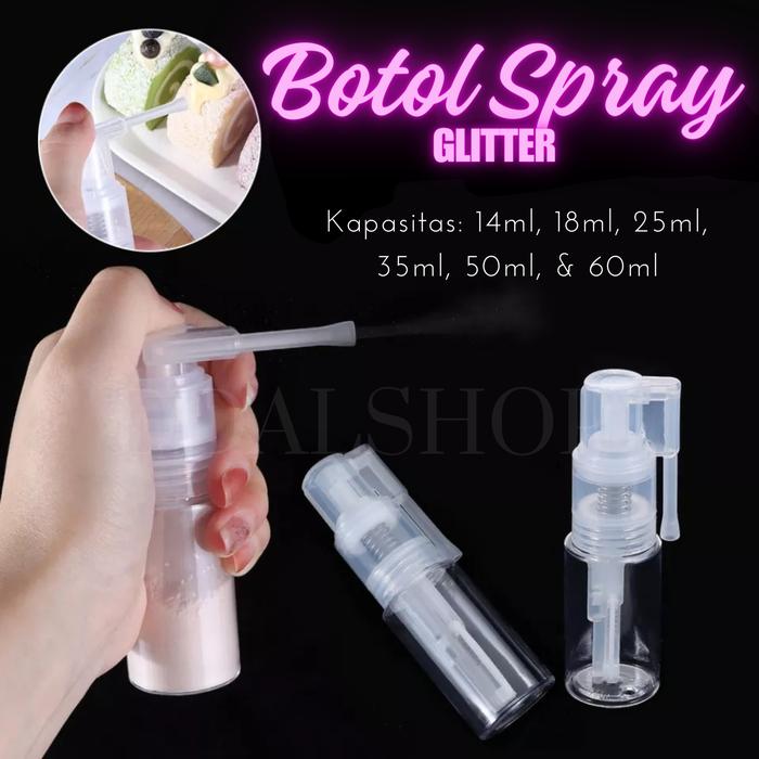 Jual Botol Semprotan Spray Glitter Bubuk Tabur Semprot Powder Bahan PET ...