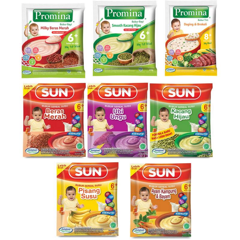 Bubur Sachet Promina / SUN / 20g 25g / MPASI Bayi / Bubur Anak - Shop ...