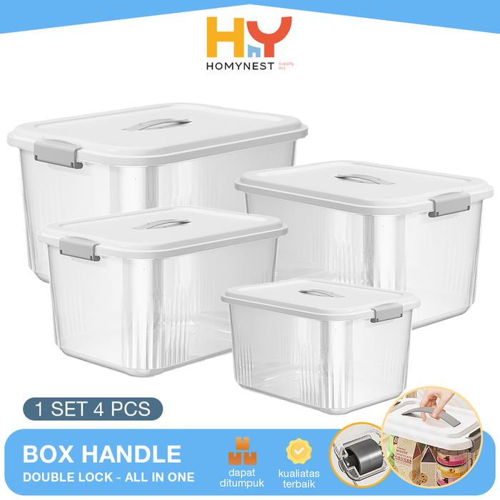 Promo HOMYNEST Box Container Kotak Storage Wadah Transparan Jumbo Besar ...