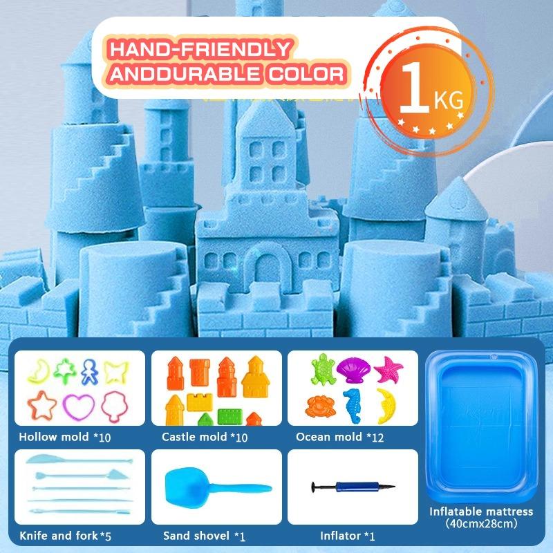 1kg Space Play Sand Space Kinetic Motion Sand Playset with 3 - TikTok Shop Philippines
