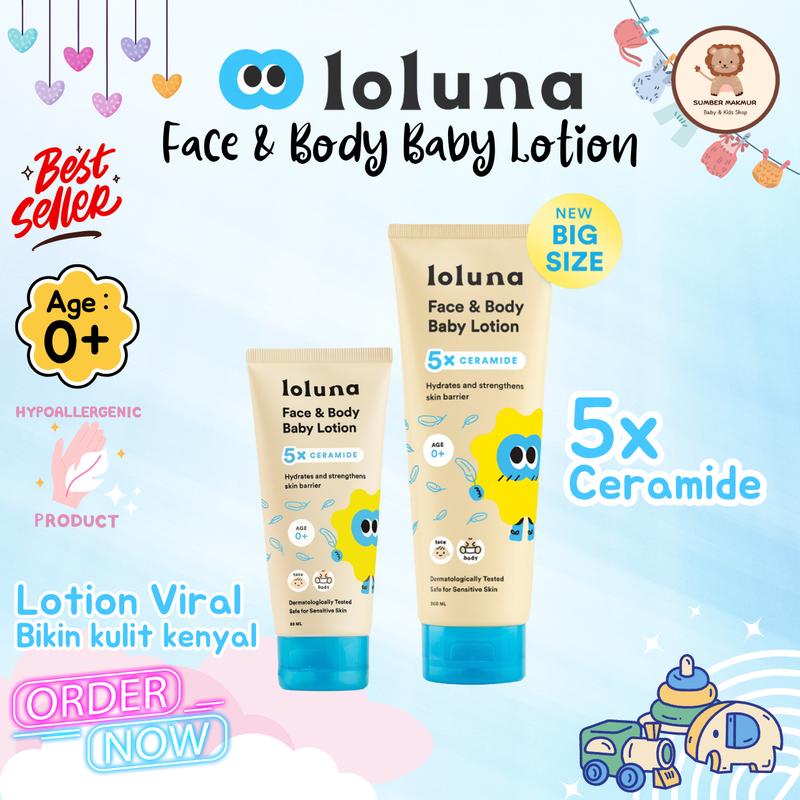 Loluna Face & Body Baby Lotion 5x Ceramide Losion Krim Muka - Shop ...