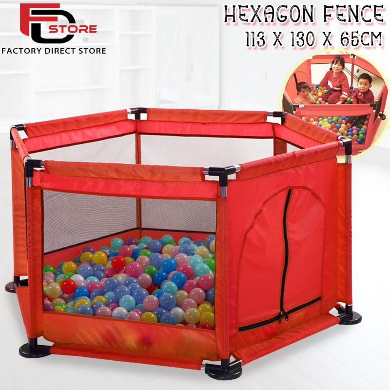 FDS 2 Color Hexagon Foldable Playpen Playard Baby Kids Safet - TikTok ...