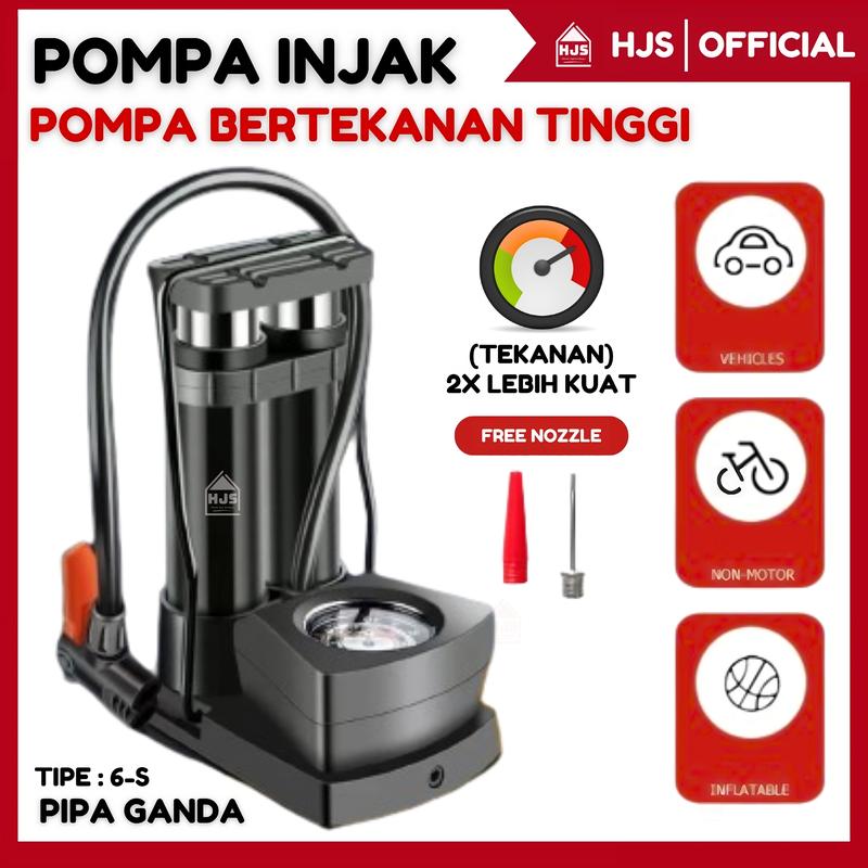 [HJS] Pompa Injak Portable Ban Angin Sepeda Motor Mobil Pipa - Shop ...