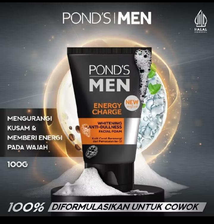 Ponds men energy charge facial foam 100g - Shop | Tokopedia
