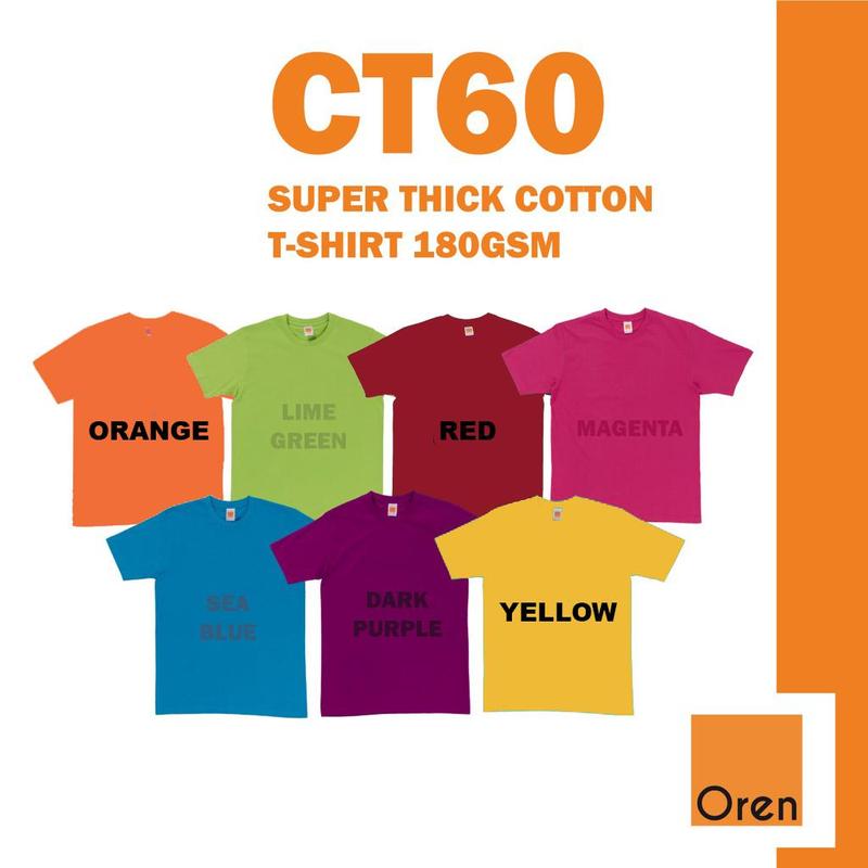 OREN SPORT LEHER BULAT COTTON TEBAL 180GSM LENGAN PENDEK T-Shirt ...