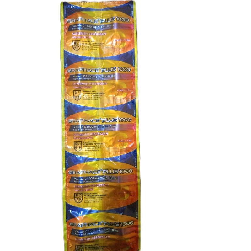 GRAPHACE PLUS VIT C 1000MG PUREWAY + ZINC 10MG Harga 1 strip - Shop ...