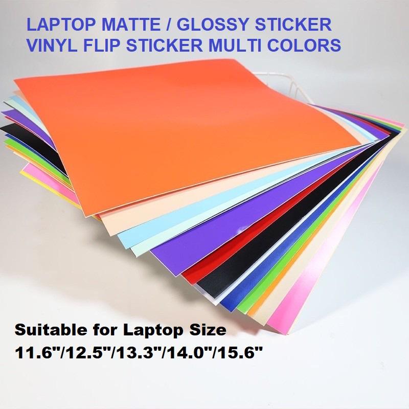 Stiker Laptop Matte/Glossy Vinyl Flip Multi Warna untuk Saiz - TikTok ...