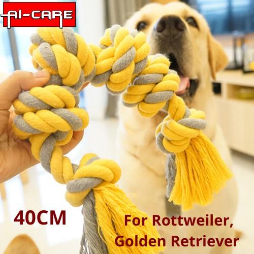 READY STOCK 40CM Pets Toys 8 Knot Molar Bite Rope Dog Toy fo - TikTok ...