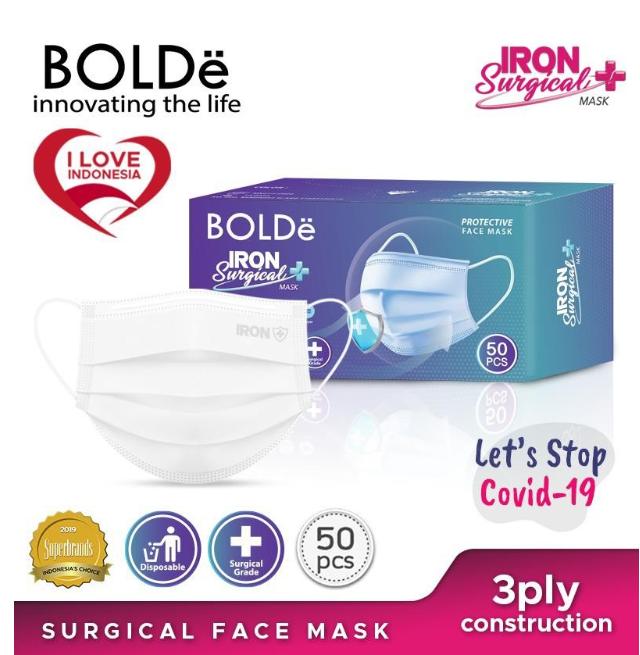 Promo Iron Surgical Mask 3Ply isi 50pcs (masker masker medis) - Hijau ...