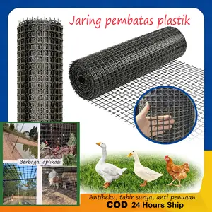 Pagar taman dari kawat jaring plastik HDPE, panjang 3-5 meter, dapat ...