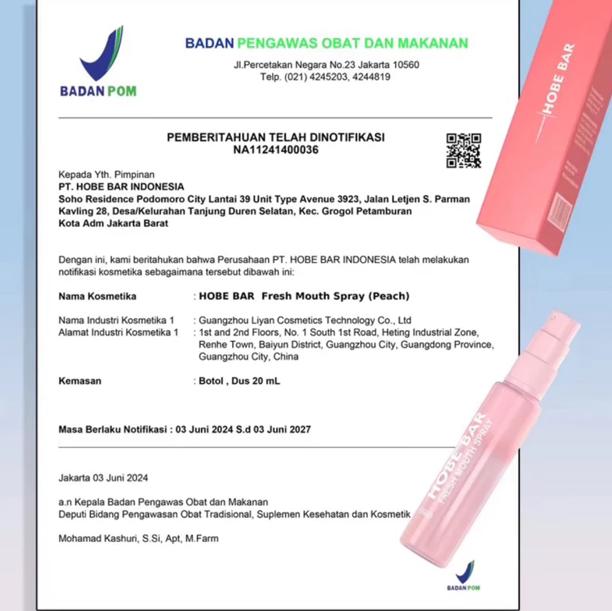 [READY] HOBE BAR FRESH MOUTH SPRAY PARFUM MULUT MENYEGARKAN MULUT ...