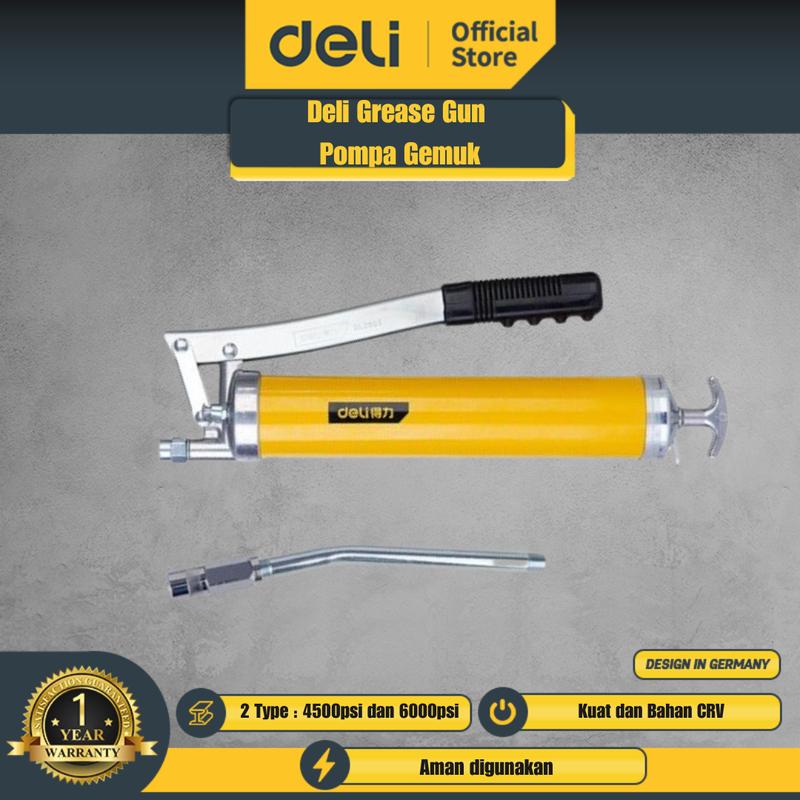 Deli Grease Gun / Pompa Gemuk 400CC 4500/6000 psi Untuk Oli DL260X ...