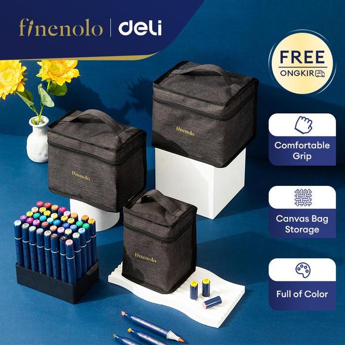 Jual Deli Finenolo Spidol Sketsa / Sketch Marker Dual tip 30 80 Warna ...