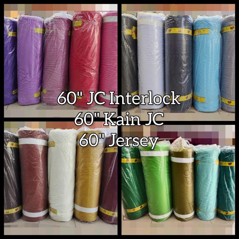 Kain JC /Jersey Interlock 60 Inci - Stretchcable Jenis - Sof - TikTok Shop Malaysia