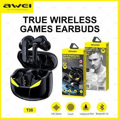 Awei T35 GamePods Earphones Tws Wireless Bluetooth 5.0 Dual mode ...