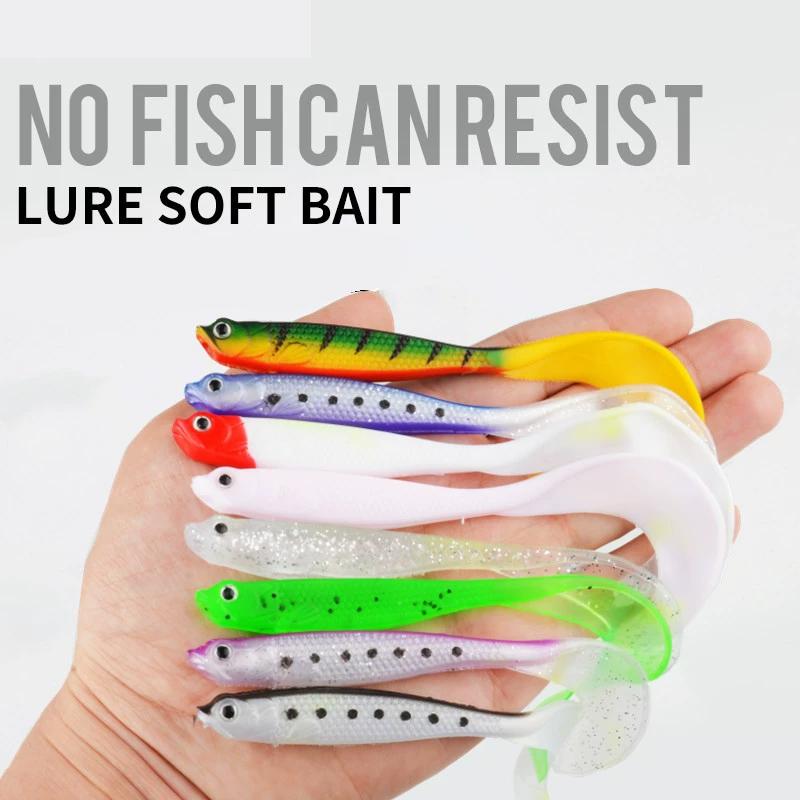 Silikon Umpan Lembut Ikan Ekor Panjang, 12cm dan 6.5g, Gewang Jig ...