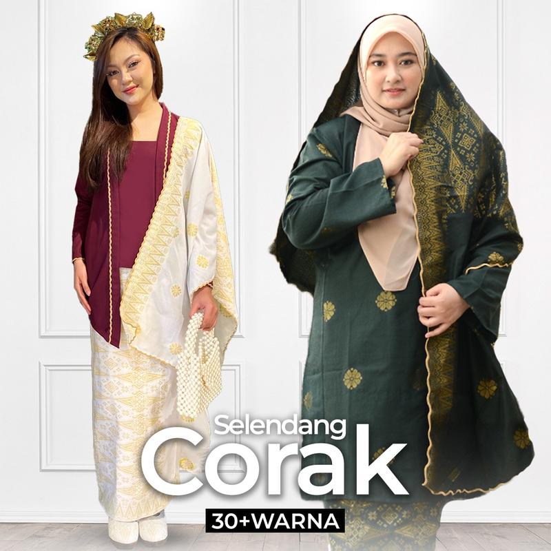 Selendang Corak | Cotton 100% | Songket Tenun Asli | Muslim Fashions ...