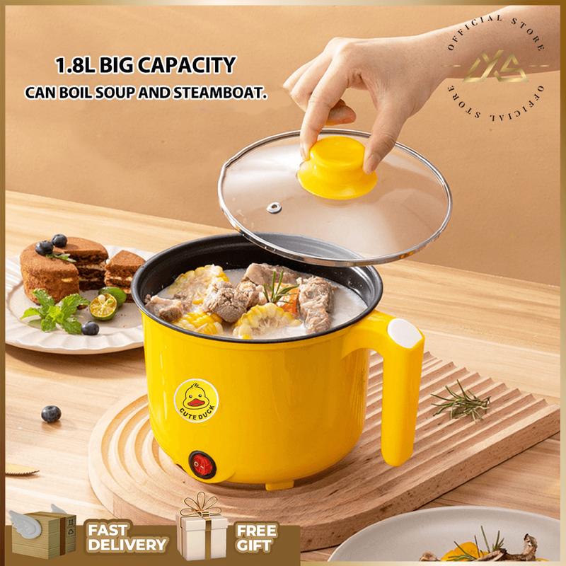NON STICK ELECTRIC MINI POT WITH STEAMER/ MINI COOKER/CERAMI - TikTok ...