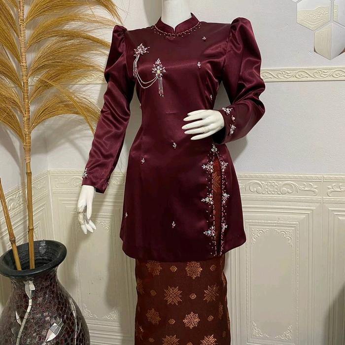 Jual MODISTE TICKHA) RIBI SETELAN MELAYU SONGKET BAHAN YAMAHA SILK ...