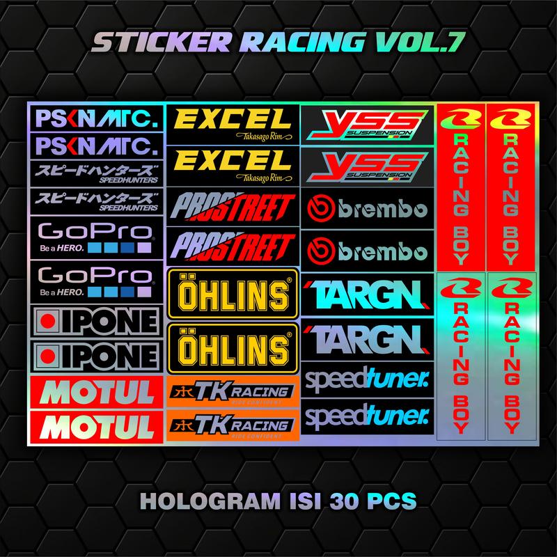 STICKER PACK RACING STICKER HOLOGRAM VOL7 - Shop | Tokopedia