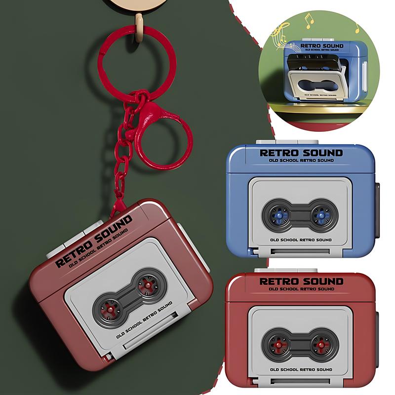 Vintage Tape Recorder Couple Gift Keychain Mini Recordable Mini ...