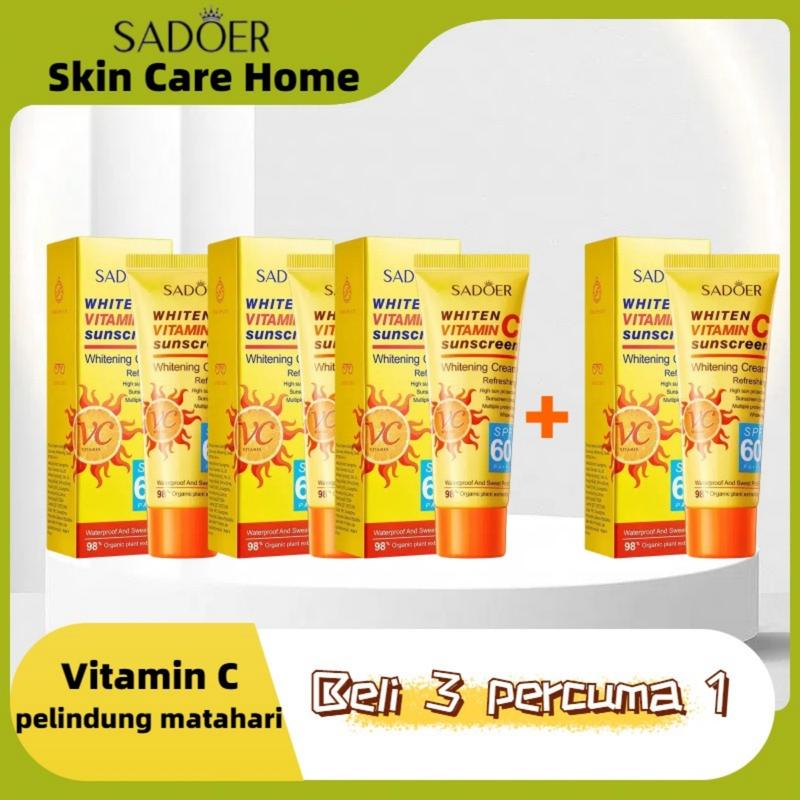 [Supports COD] SADOER Vitamin C Sunscreen Whitening Cream: Mengasingkan ...