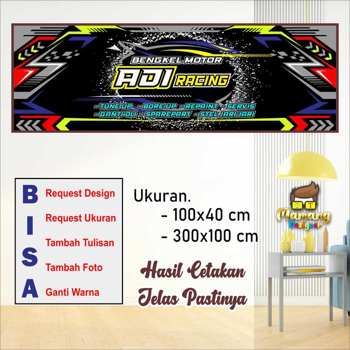 Jual Cetak Spanduk Banner MMT Untuk Kontes Motor, Bengkel Motor Keren ...
