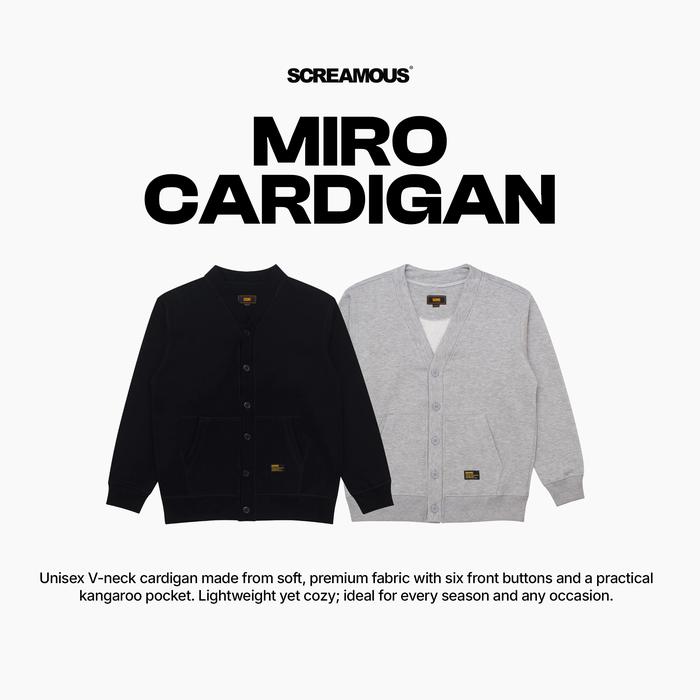 Promo Screamous Sweater Pria Cardigan MIRO - MISTY GREY, XL - Kota ...