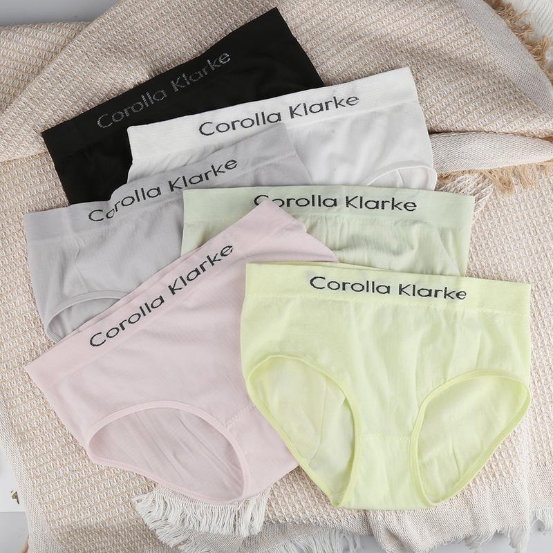 Seamless Women Briefs Cotton Crotch Breathable Panty Middle Waist ...