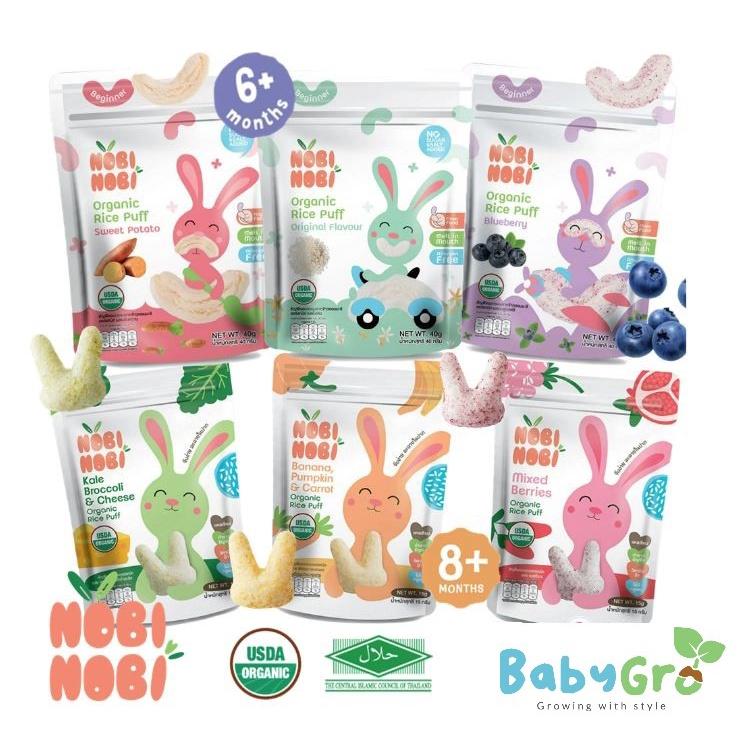 NOBI NOBI Crisps & Rice Puff Baby Snacks [ Halal ] - TikTok Shop Malaysia