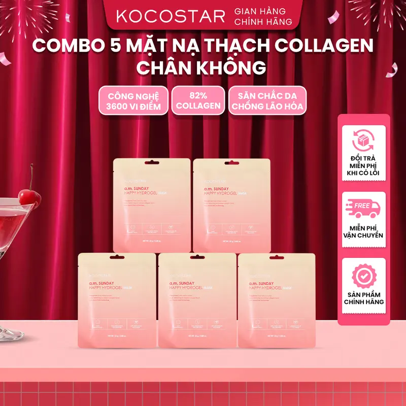[KOL] Combo 5 Mặt Nạ Thạch Collagen Kocostar Hydrogel Mask Săn - TikTok ...