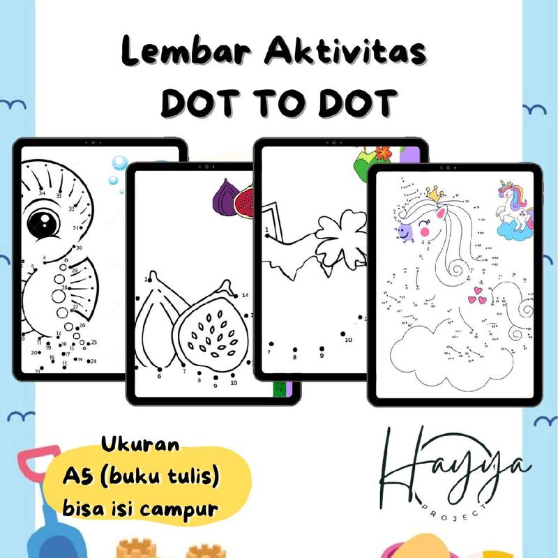 Lembar Aktivitas worksheet Dot To Dot - Coding mewarna hayya - Shop ...
