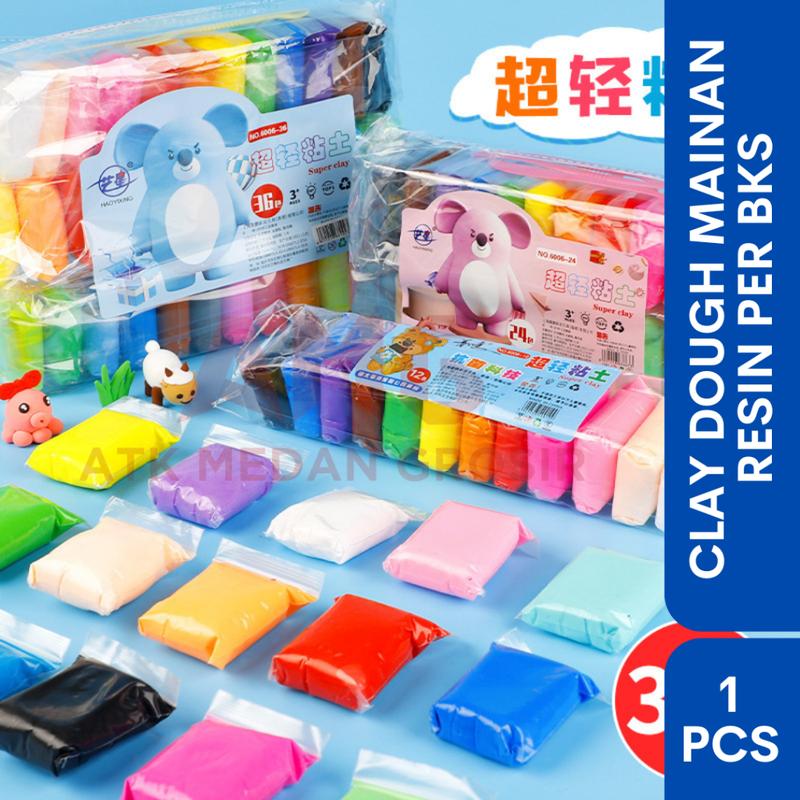 CLAY MAINAN ANAK RESIN 12 WARNA PER BUNGKUS BEST SELLER - Shop | Tokopedia