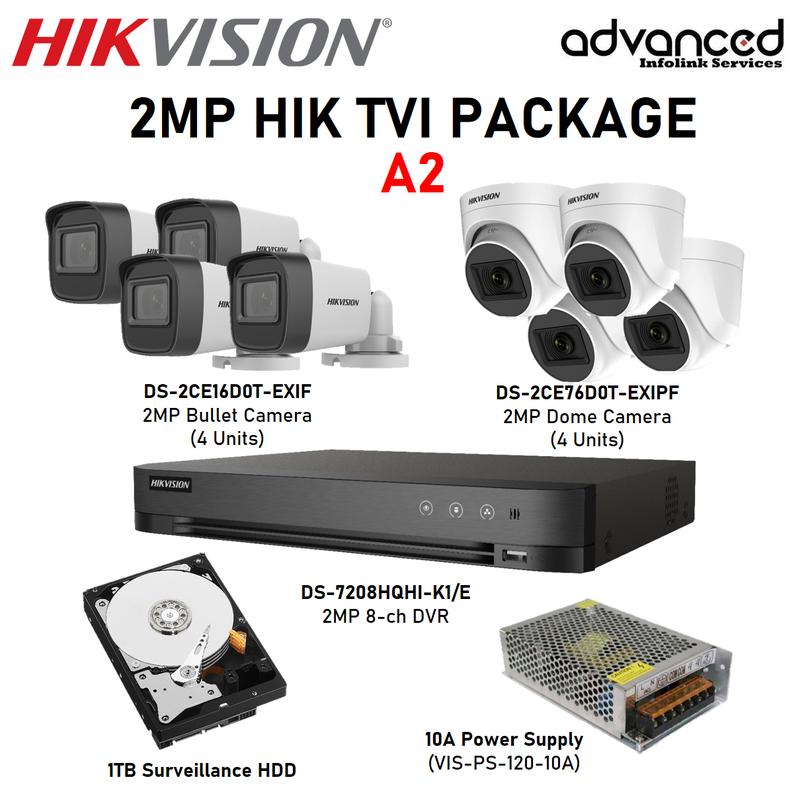 HIKVISON 2MP 8 CHANNEL HIK TVI CCTV Camera PACKAGE A2 Photography ...