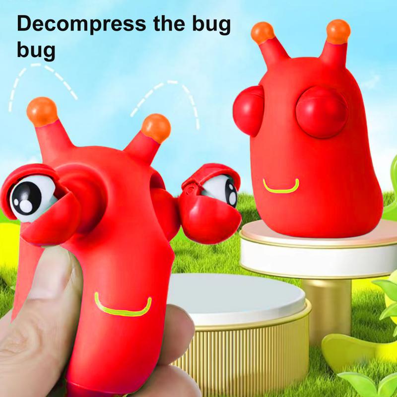 Yrefrsf Cabbage Worm Pinch Toy Popping Eye Cabbage Worm Toy Colorful ...