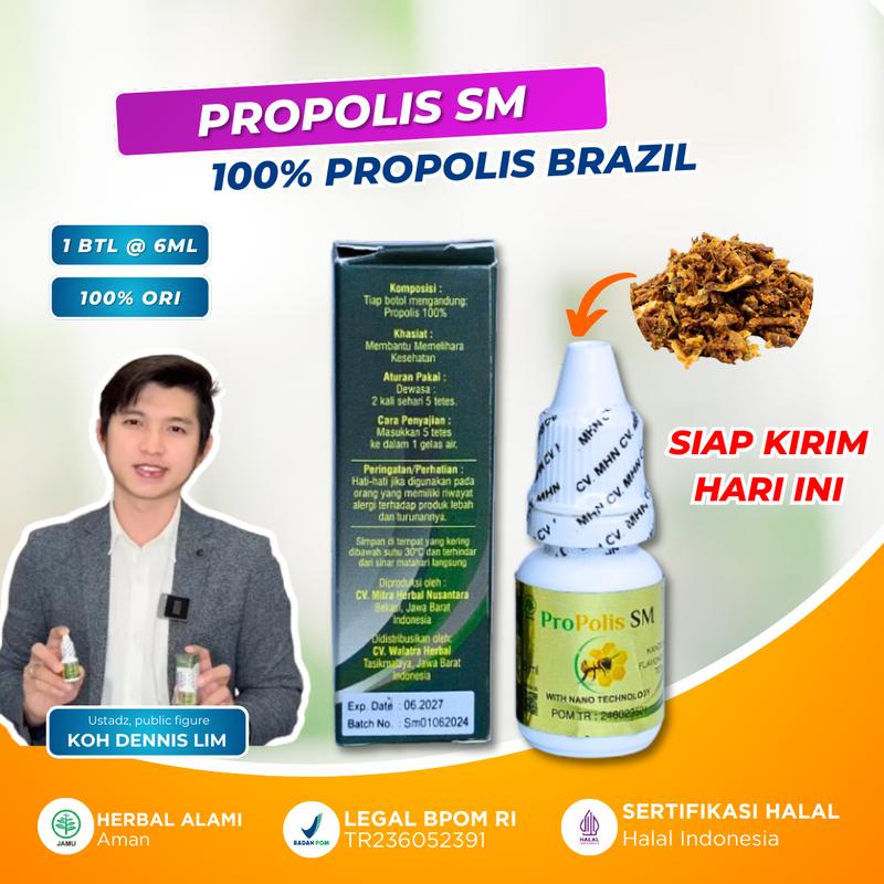 Propolis SM Brazil Herbal Suplemen Kesehatan Isi 6 ml - 100% - Shop ...