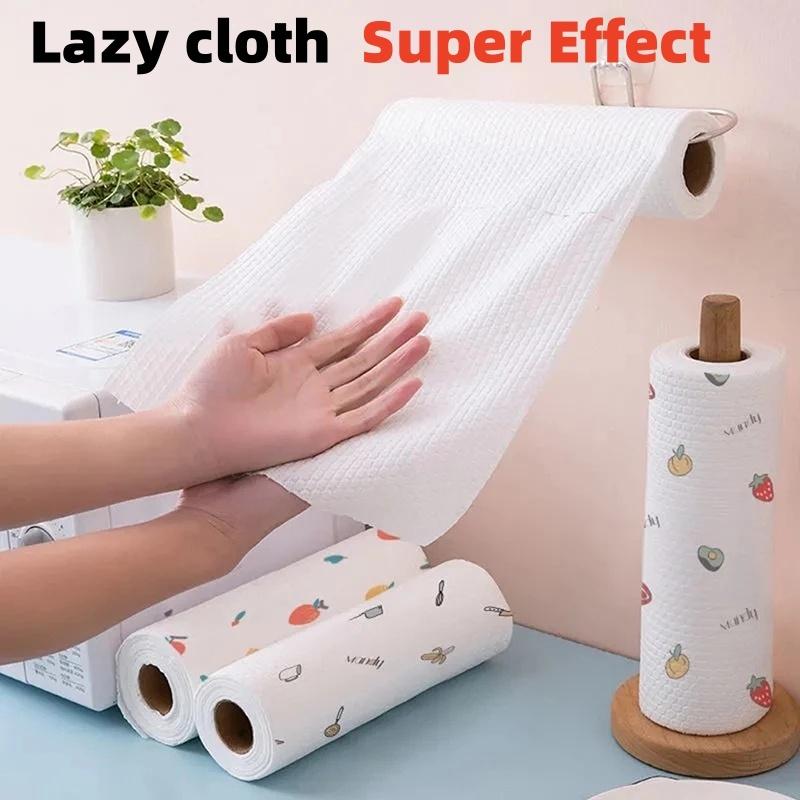 Extra Thick 50pcs Kitchen Cleaning Lazy Rag Disposable Washable ...