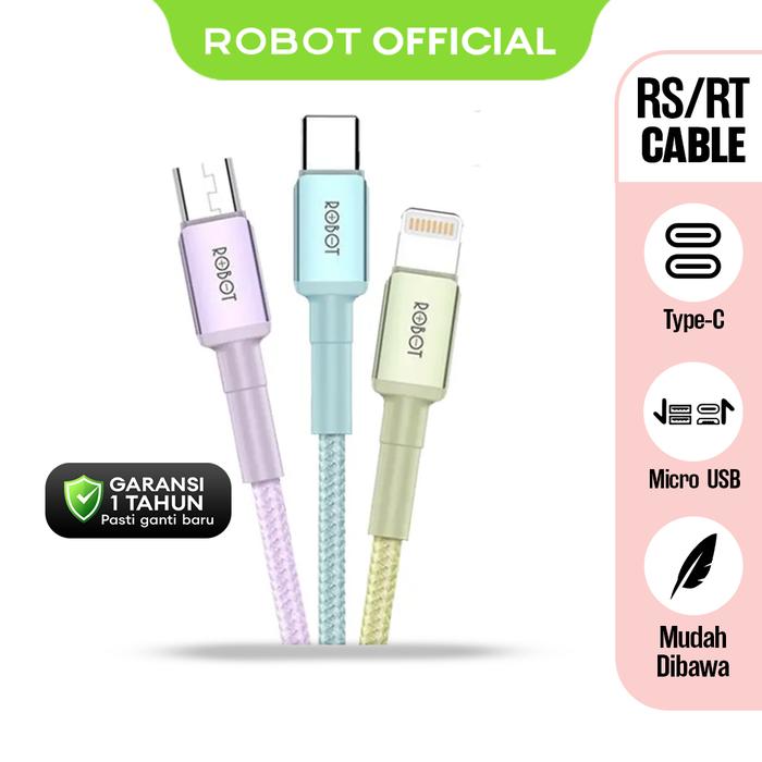 Promo ROBOT Kabel Data RSM100 Android Micro USB 1M Original Garansi 1 ...