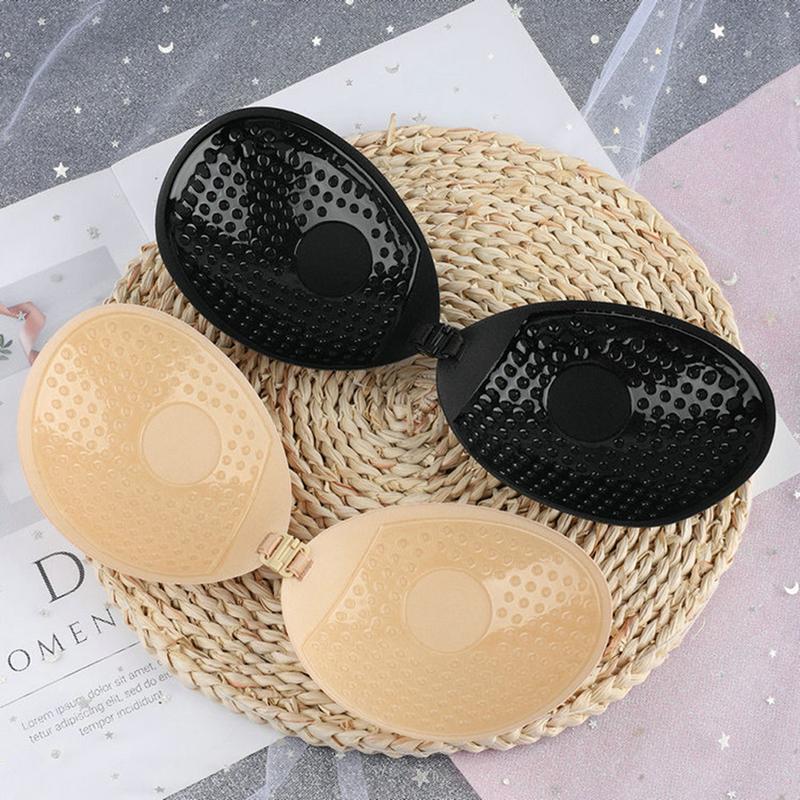 Silicone Breathable Round Cup Push Up Bra Self Adhesive Strapless ...