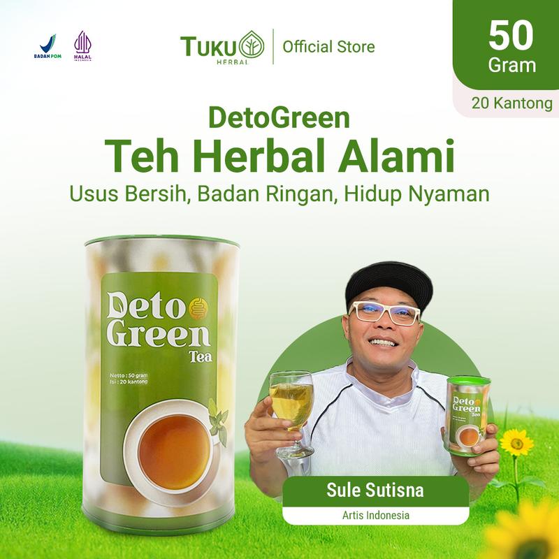 Detogreen Tea Herbal Celup Instan 50gr - (Minuman Teh Hijau Asam Honey ...