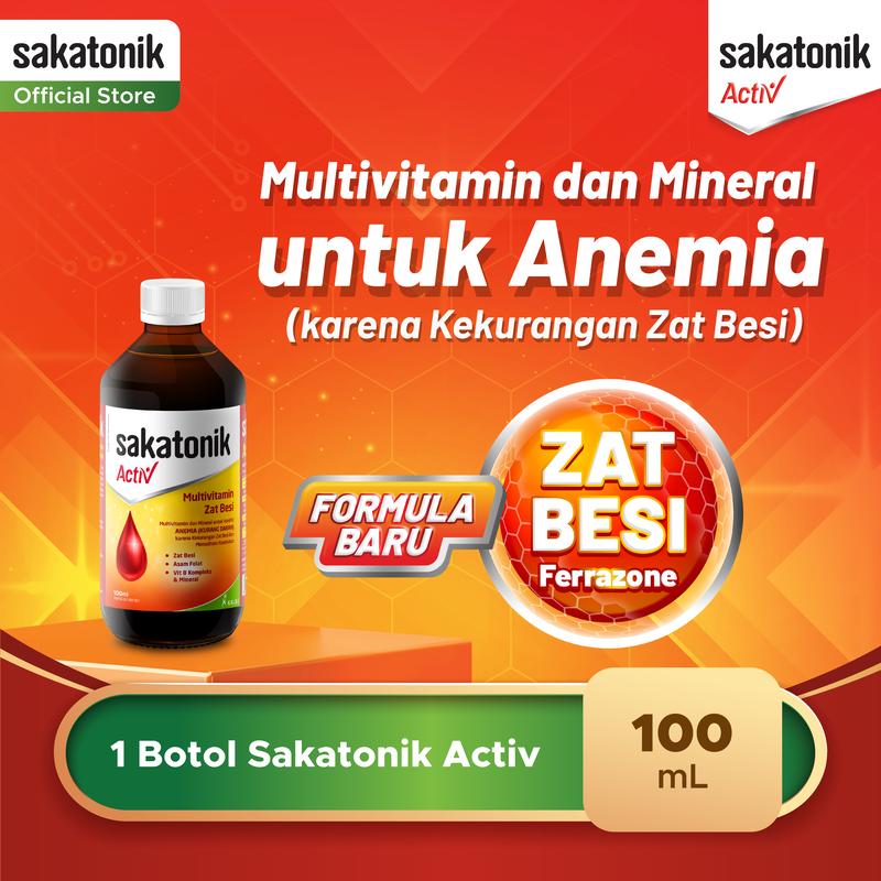 Sakatonik Activ 100 Ml - Multivitamin Penambah Darah / untuk - Shop | Tokopedia