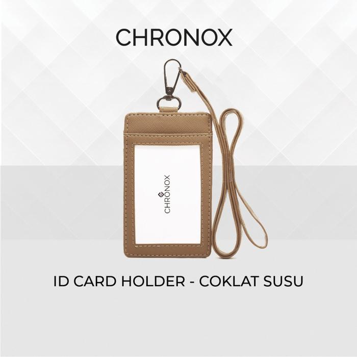 Jual CHRONOX Lanyard Pria Wanita Kulit Saffiano ID Card Holder - AVERY ...
